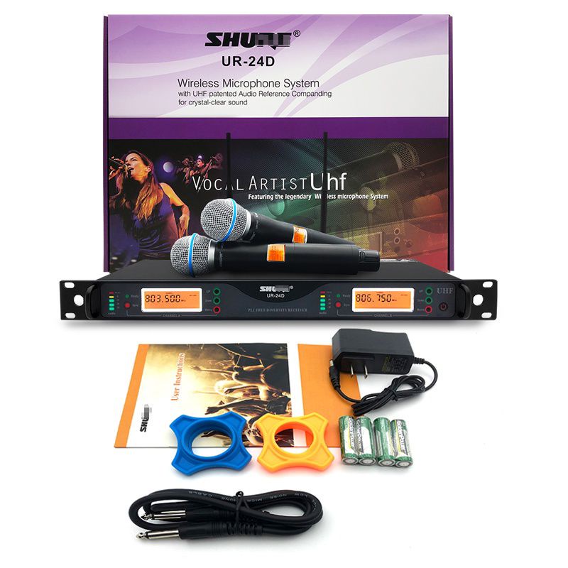 Shure UR-24D คลื่นความถี่ UHF 4 เสา เสียงดีๆเสียงใสๆ สัญญาณไมค์แรงๆ รับ ...