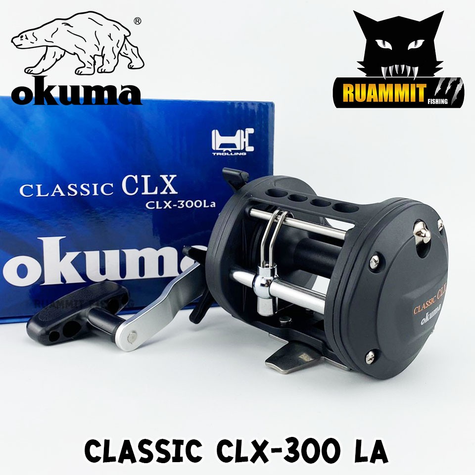 รอกตกปลาทรงกลม OKUMA CLASSIC CLX-300 (มีทั้งหมุนขวาและหมุนซ้าย ...