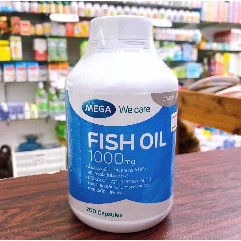MEGA WE CARE FISH OIL 1000mg. โอเมก้า3 เมก้า วีแคร์ น้ำมันปลา1000มก. 100แคปซูล | Shopee Thailand