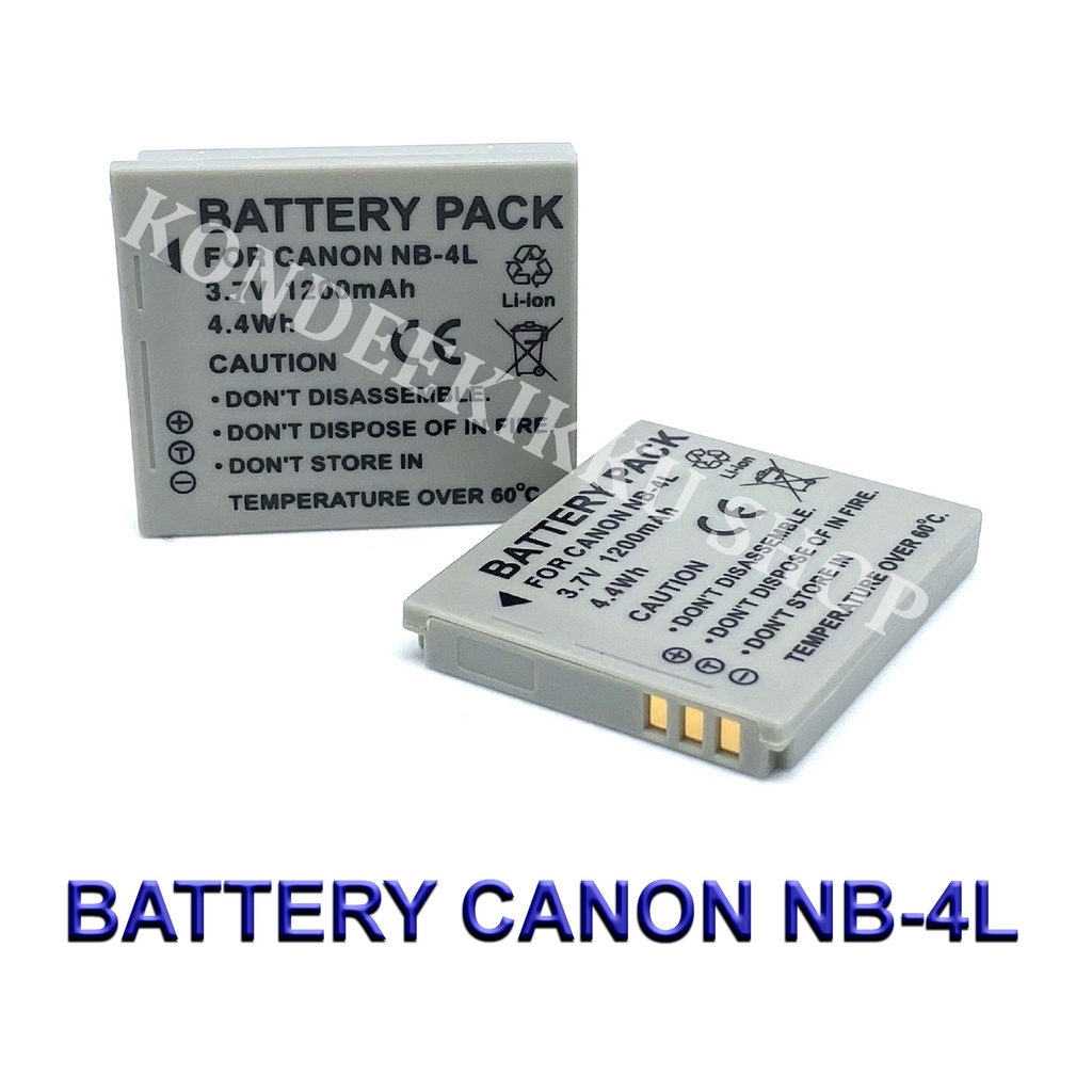 NB-4L / NB4L Battery and Charger For Canon IXUS 30,40,50,60,70 ...
