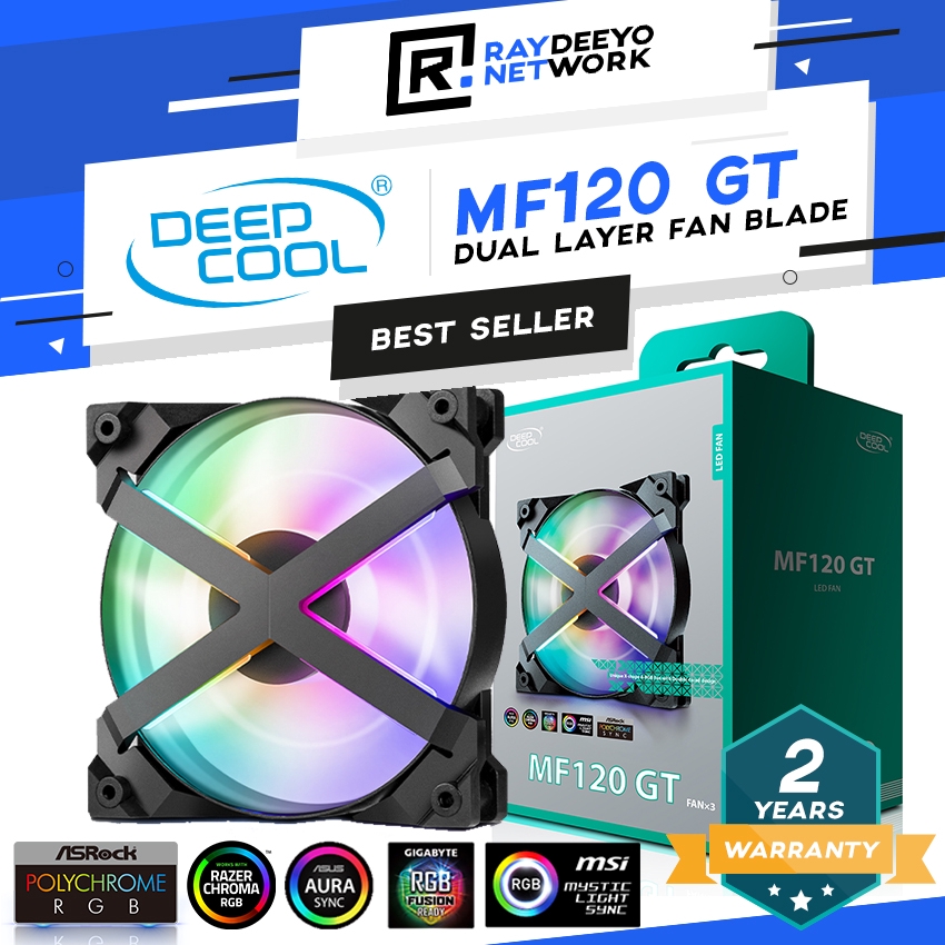 Deepcool MF120 GT 3-in-1 ARGB เคสพัดลมระบายความร้อน [ซิงค์กับเมนบอร์ด ...