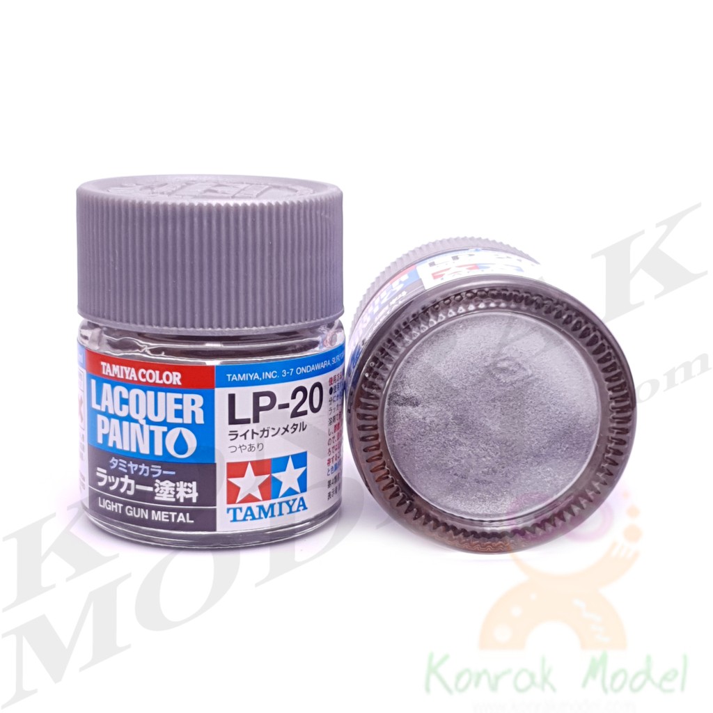 สีทามิย่าสูตรแล็คเกอร์ Tamiya Lacquer paint LP20 Light gun metal 10ML ...