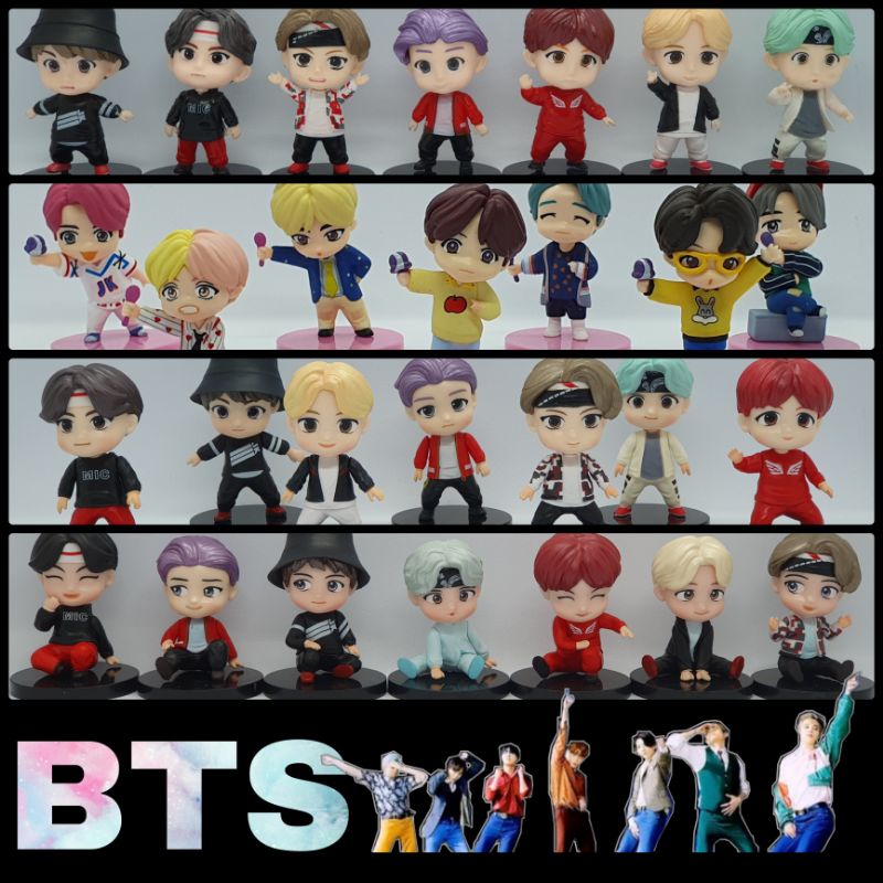 [พร้อมส่ง] โมเดล model BTS บีทีเอส จำนวน 7 ตัว | Shopee Thailand