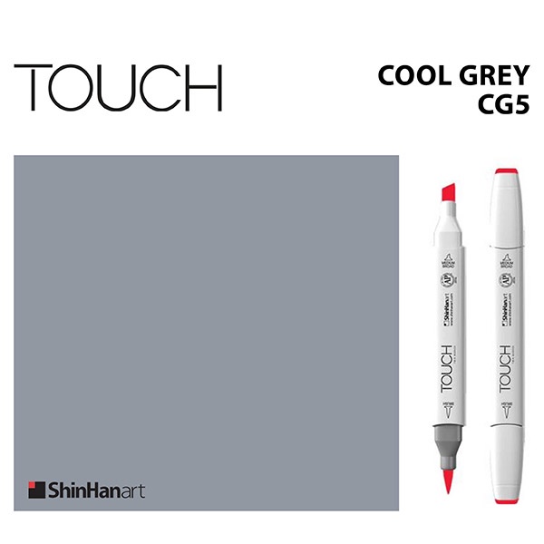 TOUCH TWIN BRUSH MARKER CG5 (COOL GREY) / มาร์คเกอร์หัวพู่กัน-หัวตัด ...