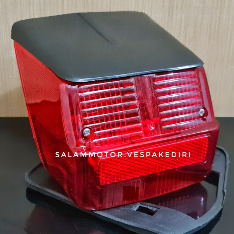 Lokal MERAH Vespa super sprint bajaj โคมไฟหยุดด้านหลัง สีแดง เกรด A ...