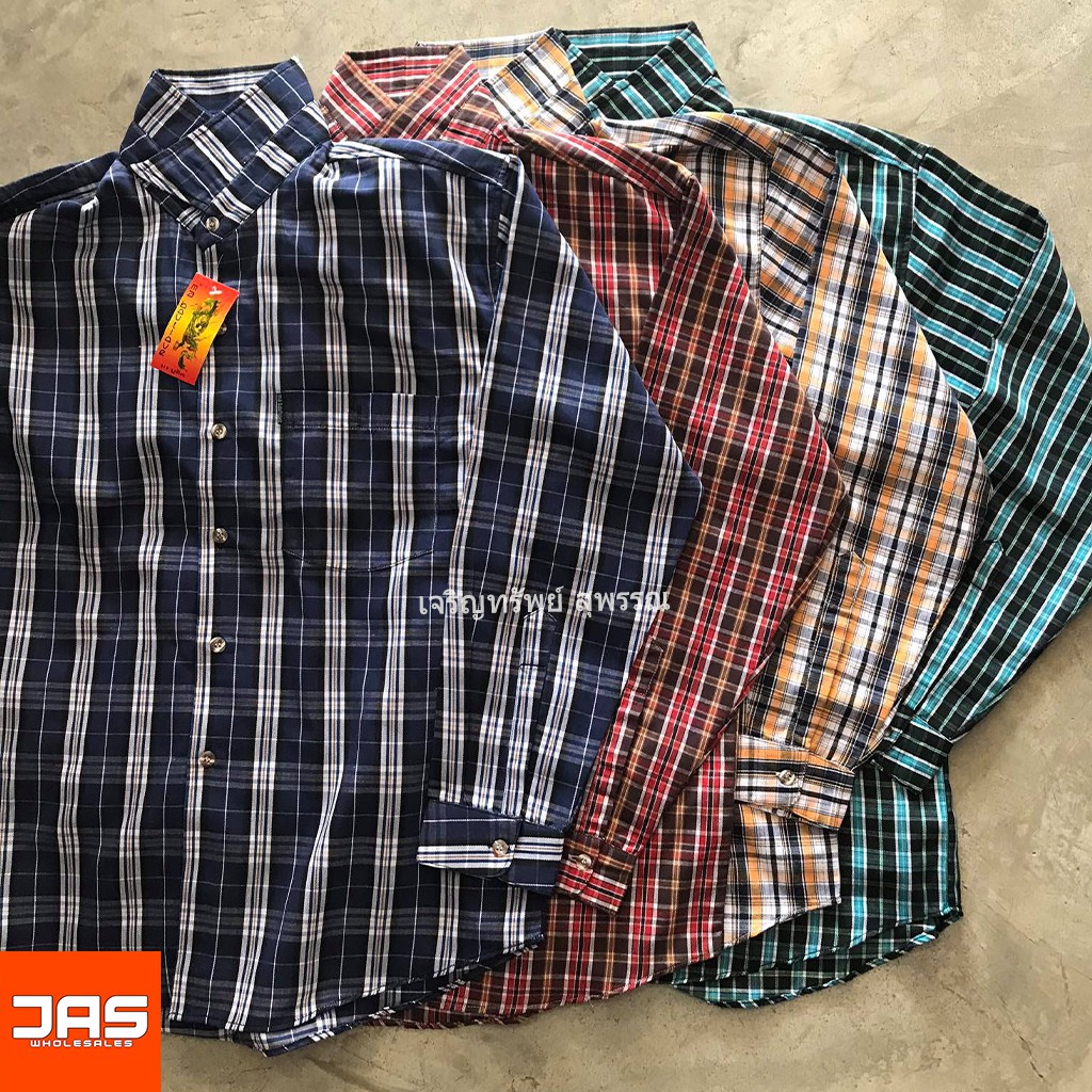 เสื้อเชิ้ตลายสก็อต แขนยาว ผ้าหนา ไซส์ M 3xl Shopee Thailand