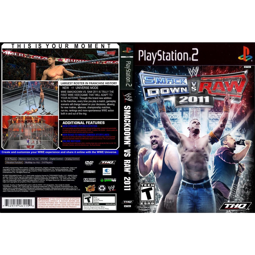 WWE SmackDown vs. Raw 2011 แผ่นเกมส์ PS2 | Shopee Thailand