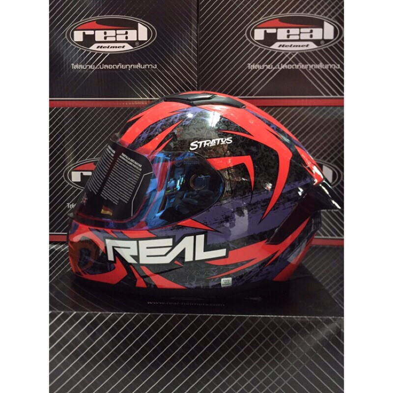 หมวกกันน็อค Real Raptor รุ่น Stratos ทรงสปอร์ต | Shopee Thailand