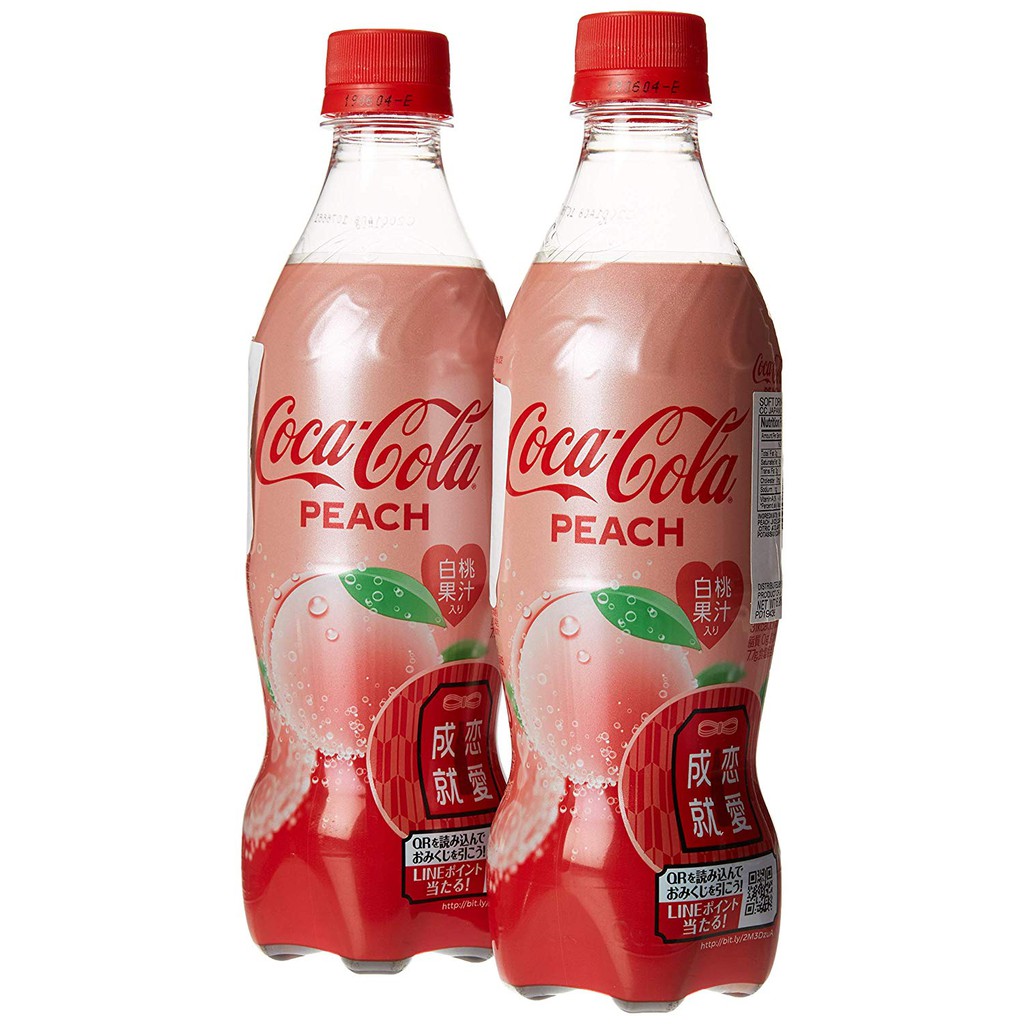 Coca-Cola Peach Flavor Coke 500ml Imported From Japan (Pack of 2 ...