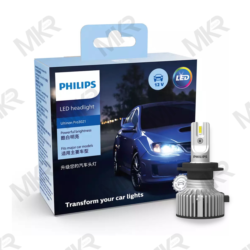 PHILIPS หลอดไฟหน้ารถยนต์ LED Ultinon PRO3021 6500K ปี 2022 / Rally 3550 ...
