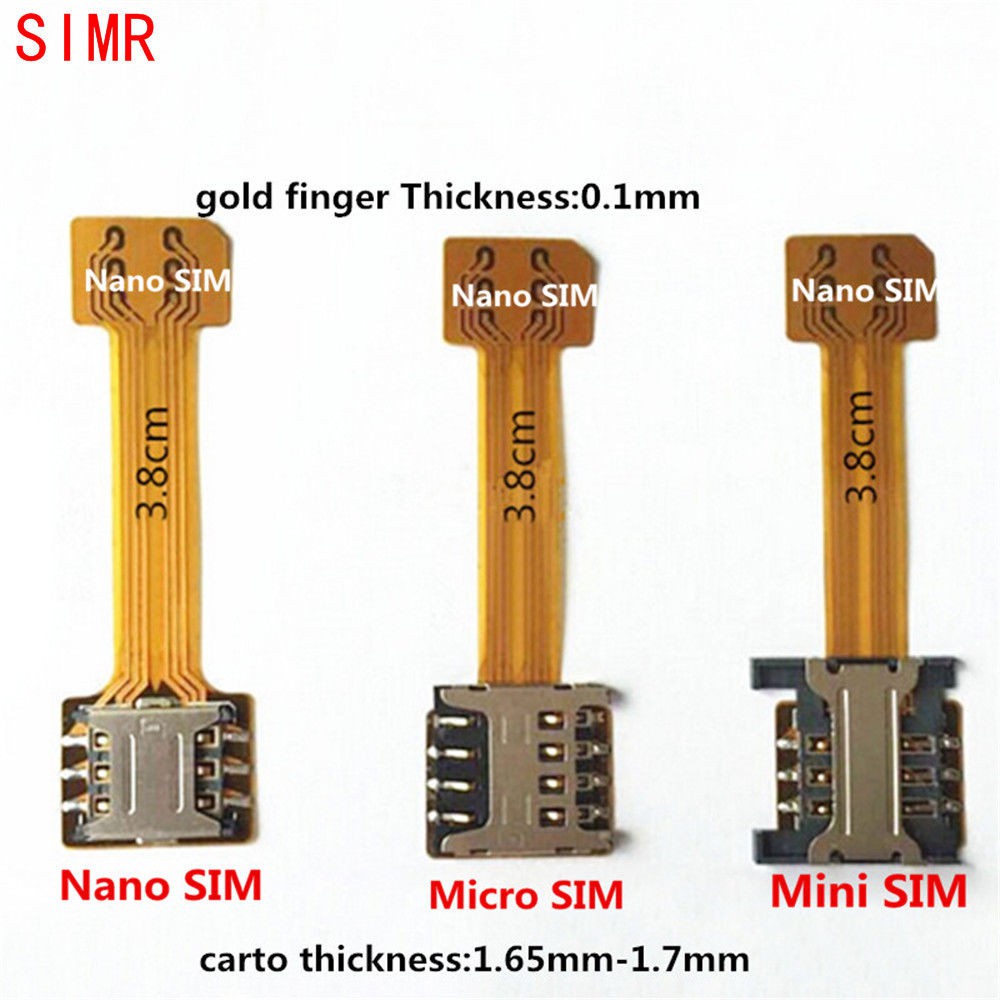 Dual SIM Card อะแดปเตอร์ Converter Standby Flex Cable For Samsung ...