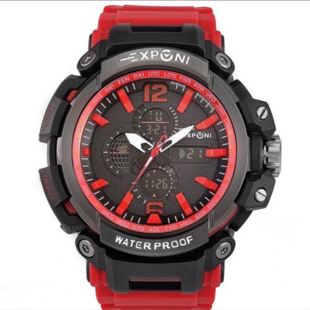 (มี 4 สีให้เลือก) EXPONI นาฬิกาดิจิตอลสไตล์สปอร์ต กันน้ำได้ดีมาก รุ่น ...