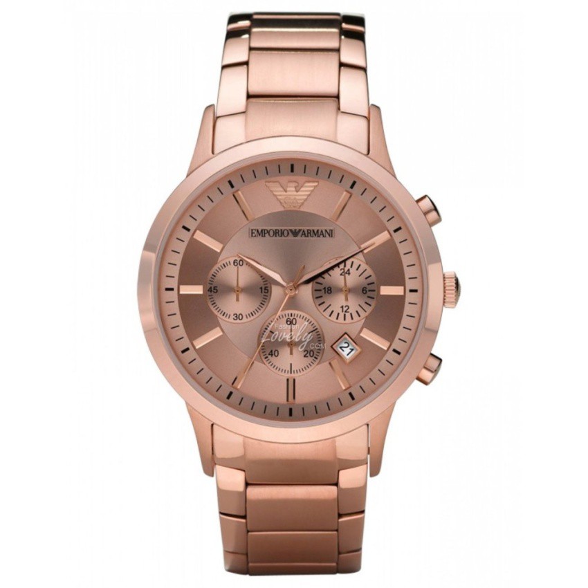 Emporio Armani AR2452 Classic Chronograph Rose gold(Black) | Shopee ...