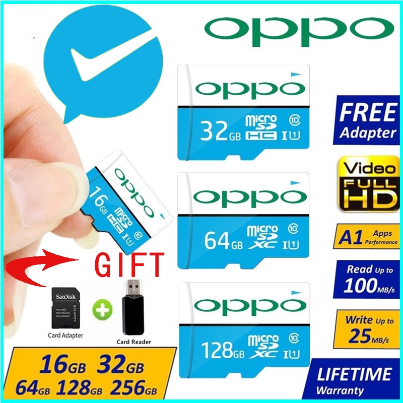 ♥【COD】การ์ดหน่วยความจํา Oppo SD Class10 UHS-I การ์ด TF ความเร็วสูง ...