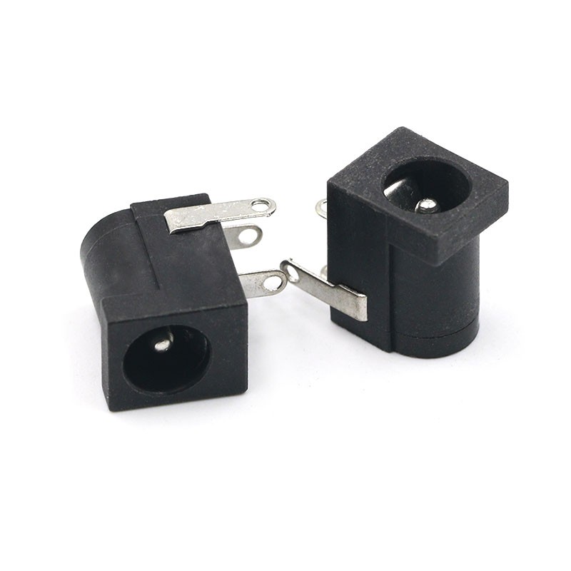 10Pcs ขั้วต่อปลั๊ก ขั้วเชื่อมต่อ DC-005 Black and White DC Power Jack ...