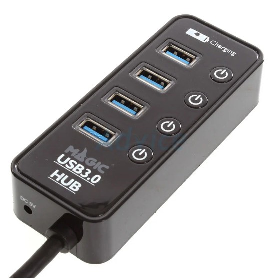 USB HUB 4 Port V.3.0 + USB CHARGER 1P Magictech (MT-26) มีสวิชต์ | Shopee Thailand
