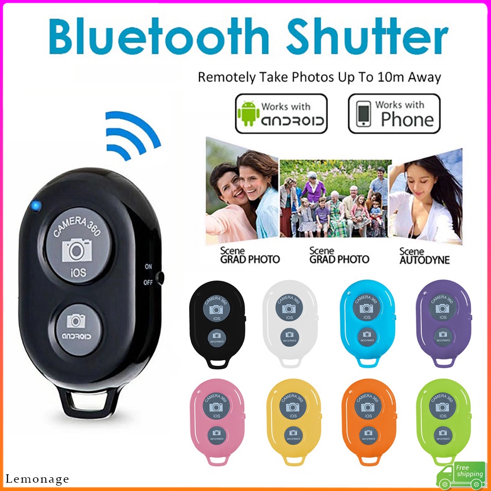 คลังสินค้าพร้อม Bluetooth Shutter Release Remote สําหรับโทรศัพท์/แล็ปท็ ...