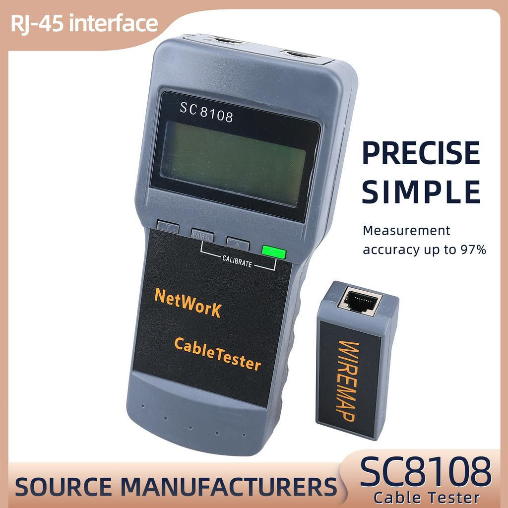 SC8108 แบบพกพามัลติฟังก์ชั่ดิจิตอล LCD ไร้สาย PC เครือข่ายข้อมูล CAT5 RJ45 LAN เครื่องตรวจจับ ...