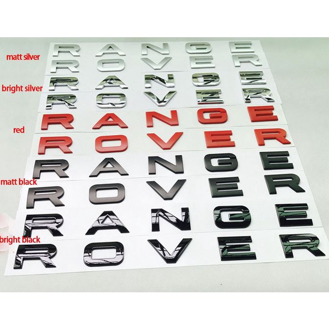 โลโก้ตัวอักษร แรนจ์โรเวอร์ แต่ง ติดฝากระโปรงหน้า หรือ หลัง RANGE ROVER ...