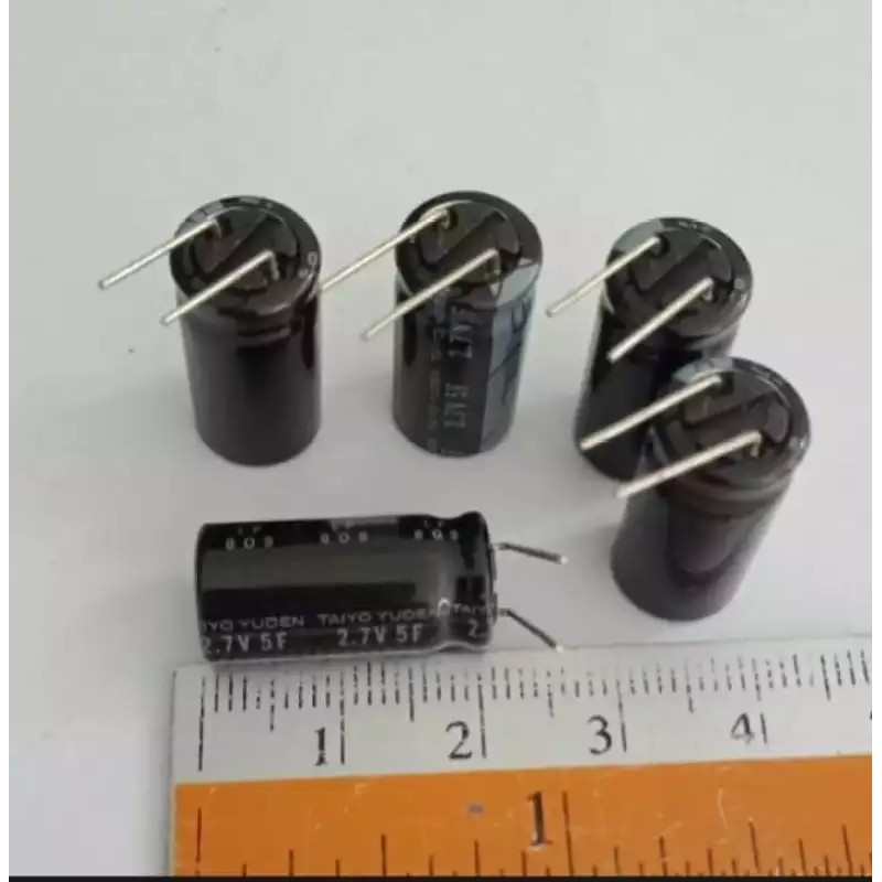 Capacitor 5F 2.7V 5ล้านไมโคร ELNAสีดำขนาด10×21mm ของใหม่คุณภาพ100%ขายแพ ...