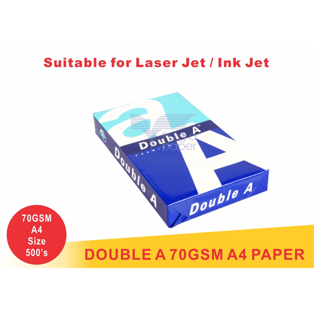 Double a a4 paper/70gsm paper/double a/70gsm paper/a4 simili | Shopee ...