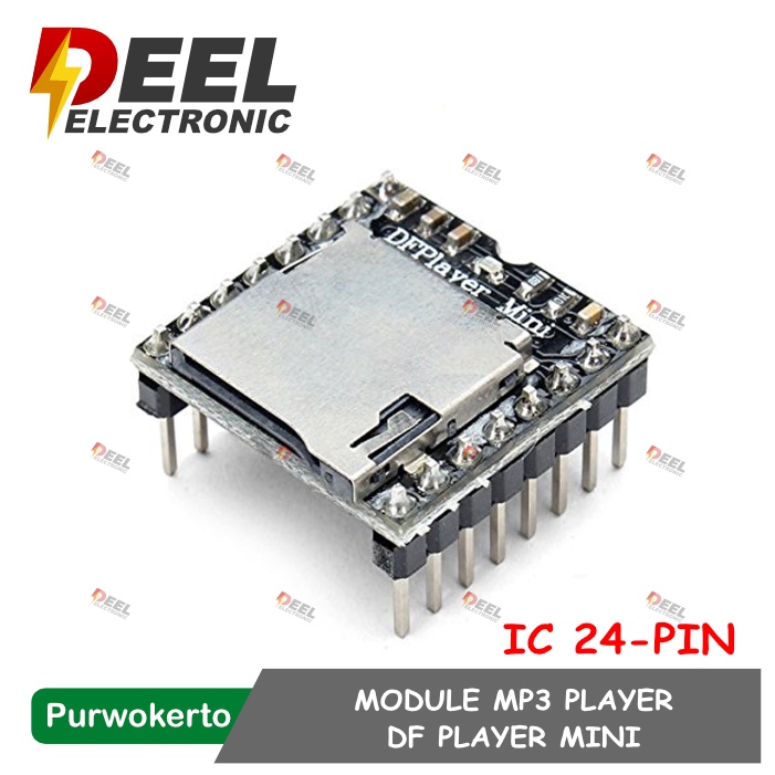 โมดูล MP3 PLAYER CHIP 24-PIN DF PLAYER MINI AUDIO VOICE BOARD โมดูล ...