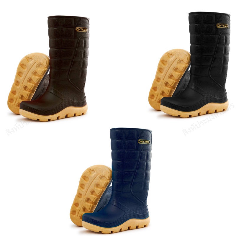 รองเท้าบูท โฮยาม่า รุ่น 15นิ้ว บู้ท ยางพารา กันน้ำ นุ่ม ฟู Ohyama ทำสวน ทำนา ก่อสร้าง boots B003 ...