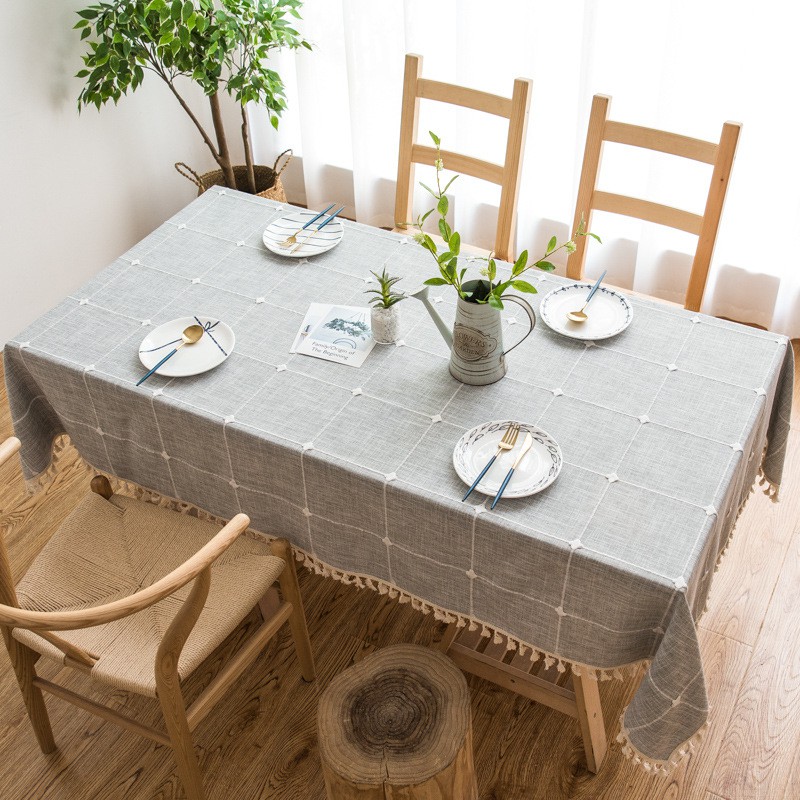 Pure color tablecloth cloth art cotton and linen ผ้าปูโต๊ะกาแฟรูป ...