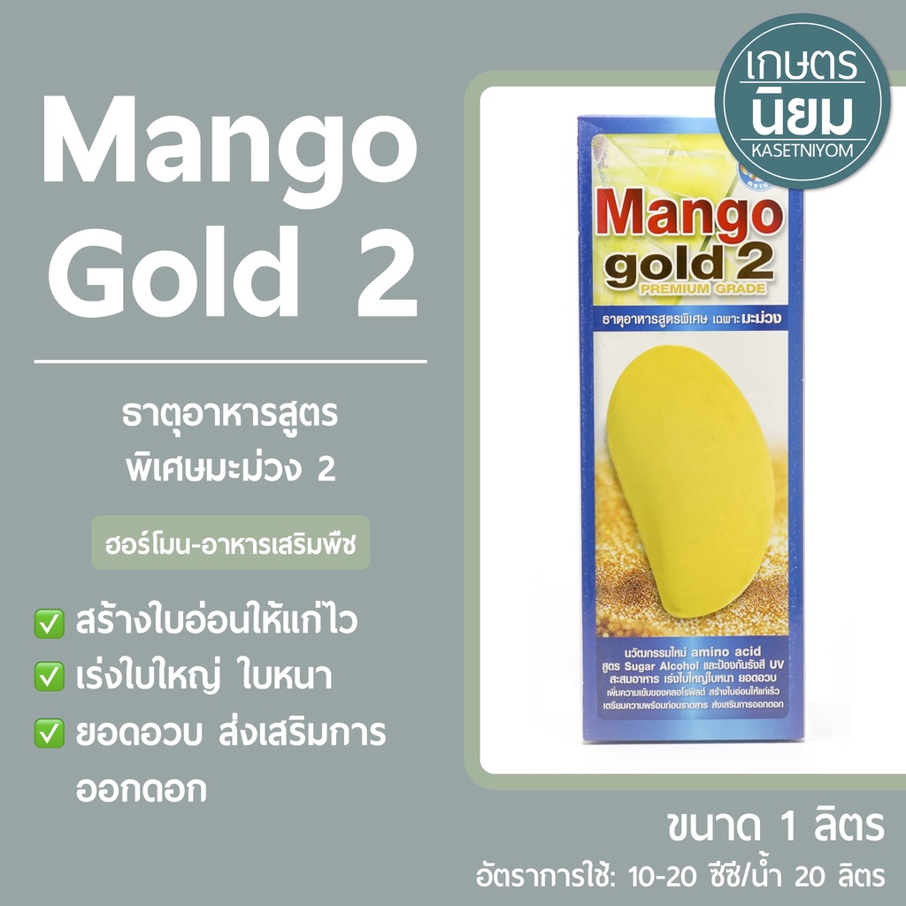 Mango gold 2 (ธาตุอาหารสูตรพิเศษมะม่วง 2) 1 ลิตร | Shopee Thailand