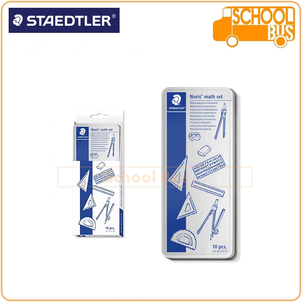 วงเวียน เรขาคณิต Staedtler ชุด 10 ชิ้น สเต็ดเลอร์ Noris Math Set 557 10 ...