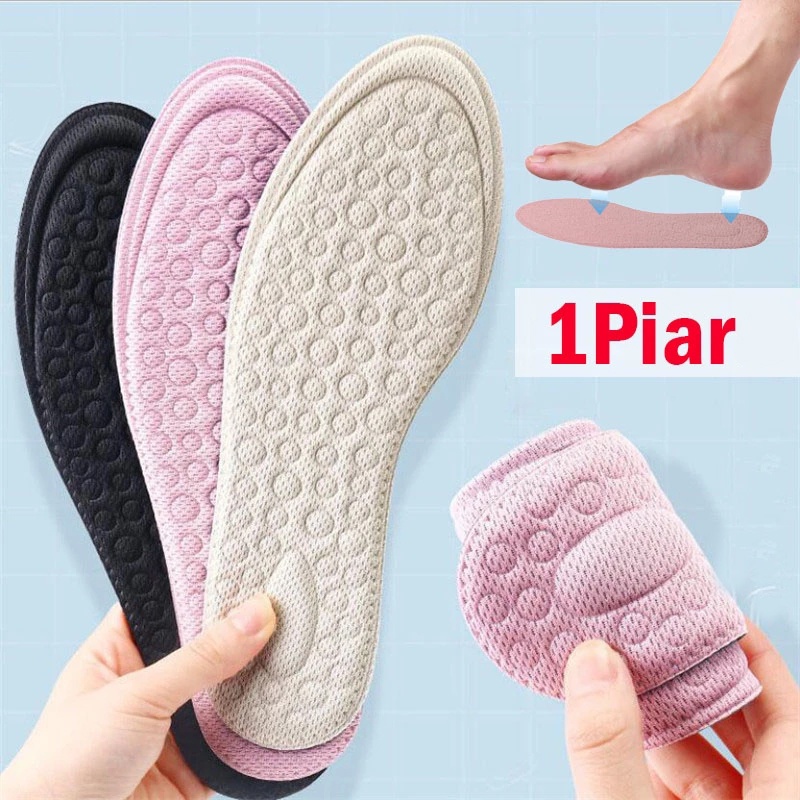 Men Women Sponge Comfortable Breathable Non-slip Cotton Insoles ...