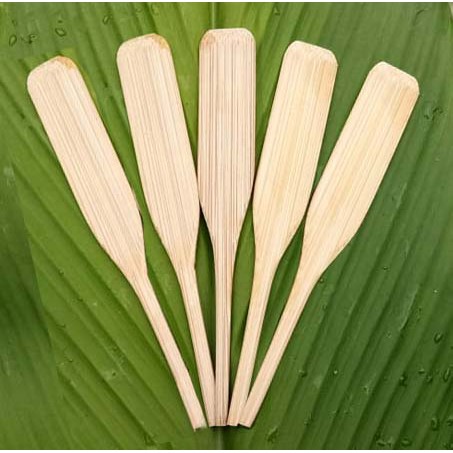 ไม้พายจิ๋ว ทำจากไม้ไผ่แห้ง สำหรับ แคะขนมถ้วย ปาดเนย ปาดแยม แว็กขน จำนวน ...