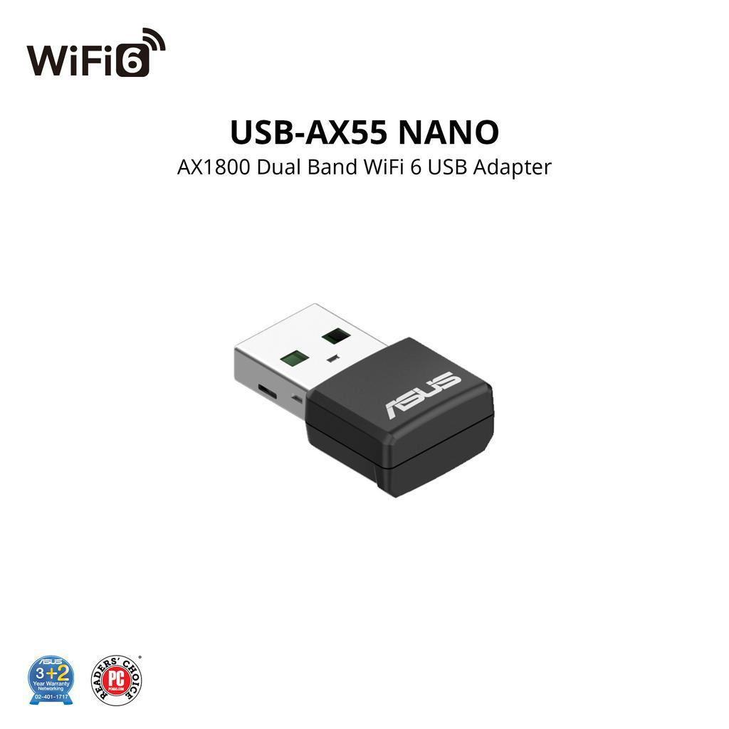 ASUS USB-AX55Nano AX1800 Dual Band WiFi 6 USB Adapter | Shopee Thailand
