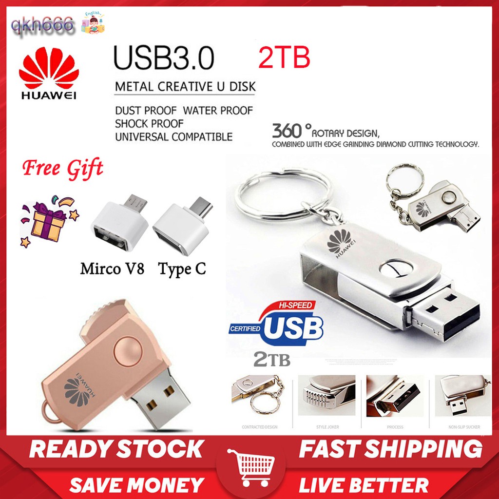 HUAWEI แฟลชไดรฟ์ Usb 3 . 0 Flash Drive 2tb | Shopee Thailand