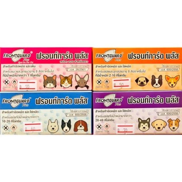 Frontguard Plus ฟรอนท์การ์ด พลัส ยาหยอดเห็บหมัด สำหรับแมวและสุนัข ...