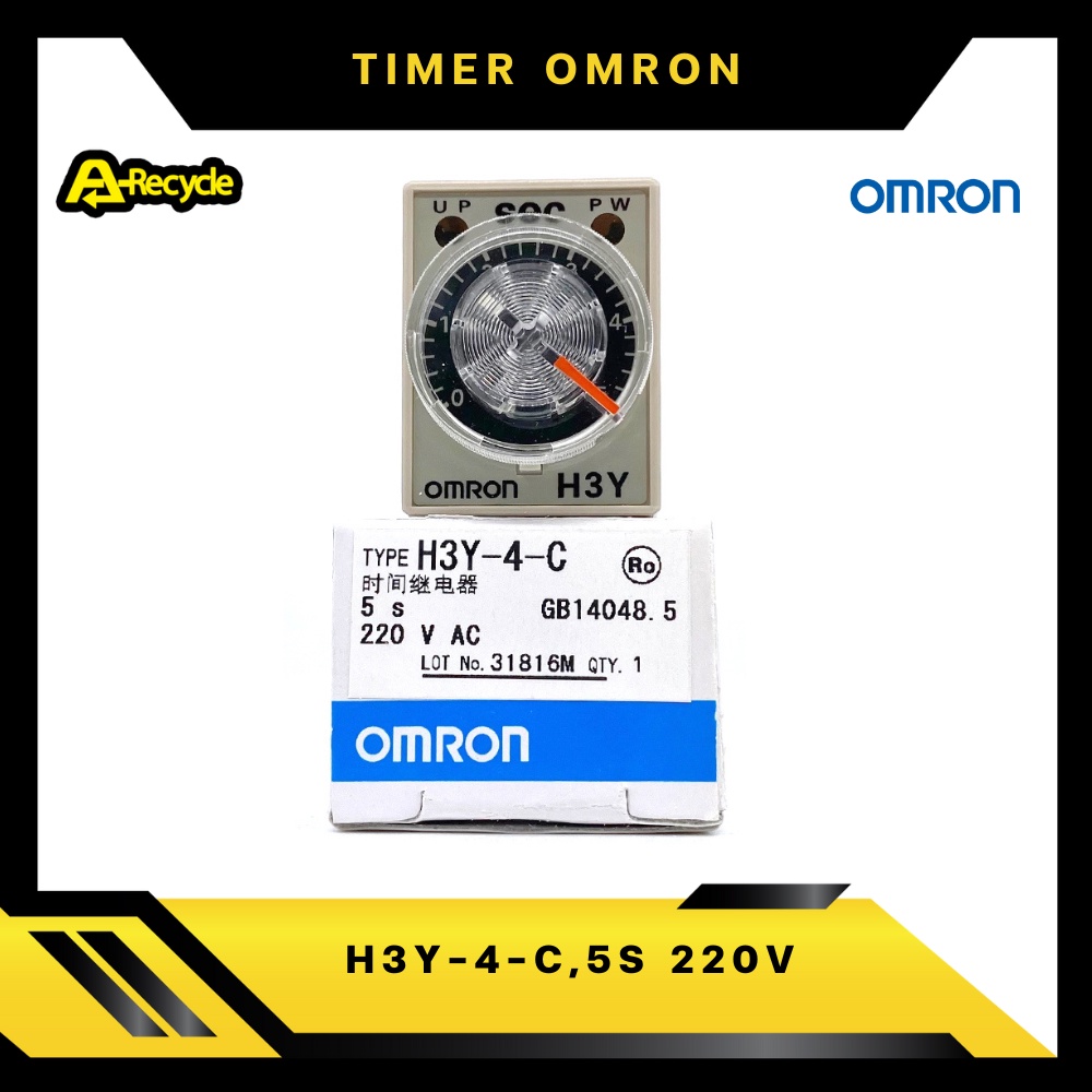 OMRON H3Y-4-C,5S 220V TIMER ทามเมอร์ เครื่องหน่วงเวลา เครื่องตั้งเวลา ...