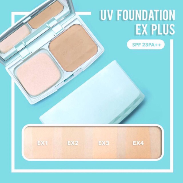 Cezanne UV Foundation EX Plus Powder SPF23PA++ #EX1 Cream Beige แป้งผสมรองพื้น เนื้อแป้งโปร่งแสง ...