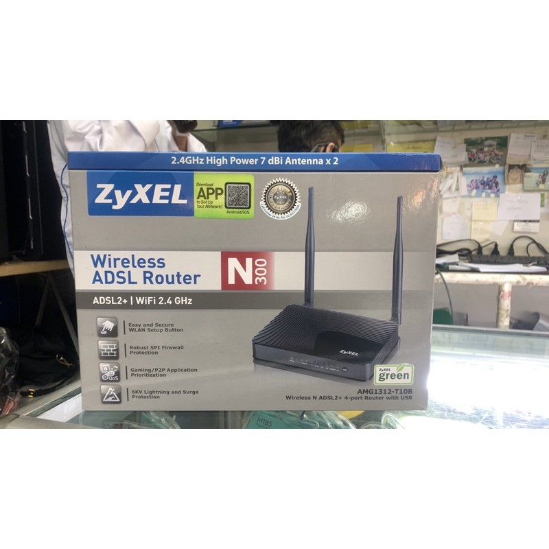 Zyxel AMG1312 T10B adsl+ n300 7dbi | Shopee Thailand