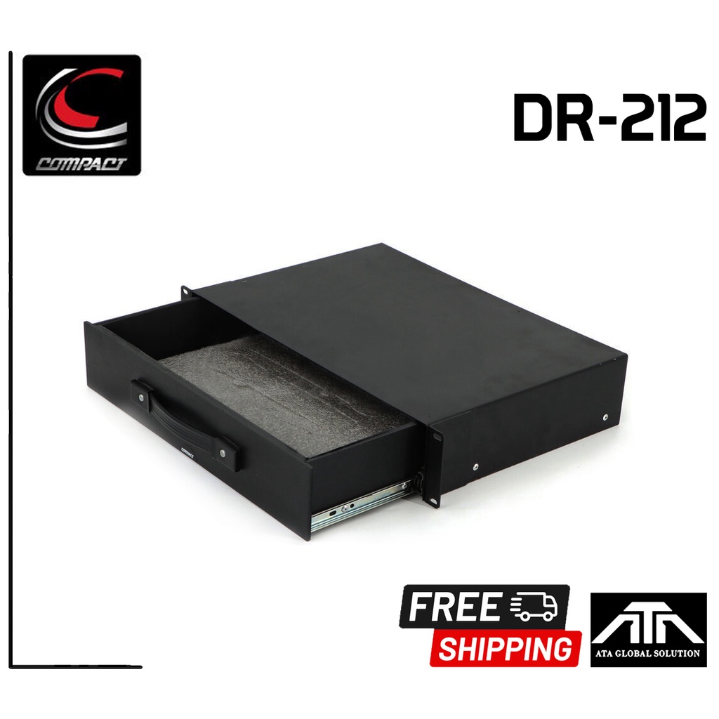 ** ขายดี ส่งฟรี ** COMPACT DR212 ลิ้นชัก RACK 2U ลิ้นชักไมค์ ไมค์ ที่ใส่ไมค์ ที่เก็บไมค์ 19นิ้ว ...