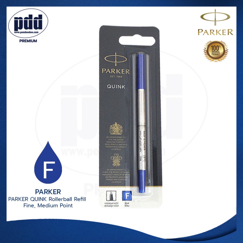 PARKER ไส้ปากกาโรลเลอร์บอล PARKER QUINK Rollerball Refill หมึกน้ำเงิน, หมึกดำ หัว F 0.5 , M 0.7 ...