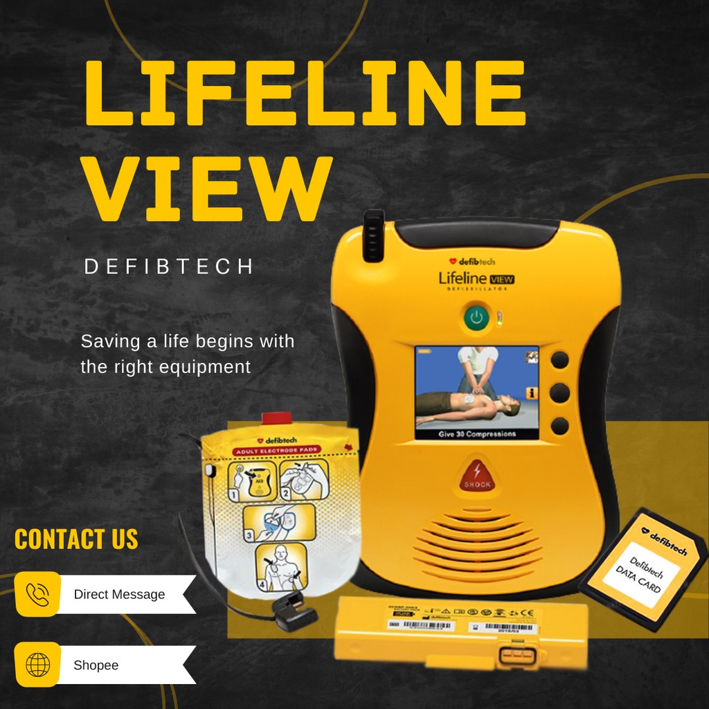 เครื่องกระตุ้นหัวใจ AED ยี่ห้อ Defibtech รุ่น Lifeline VIEW Dual ...