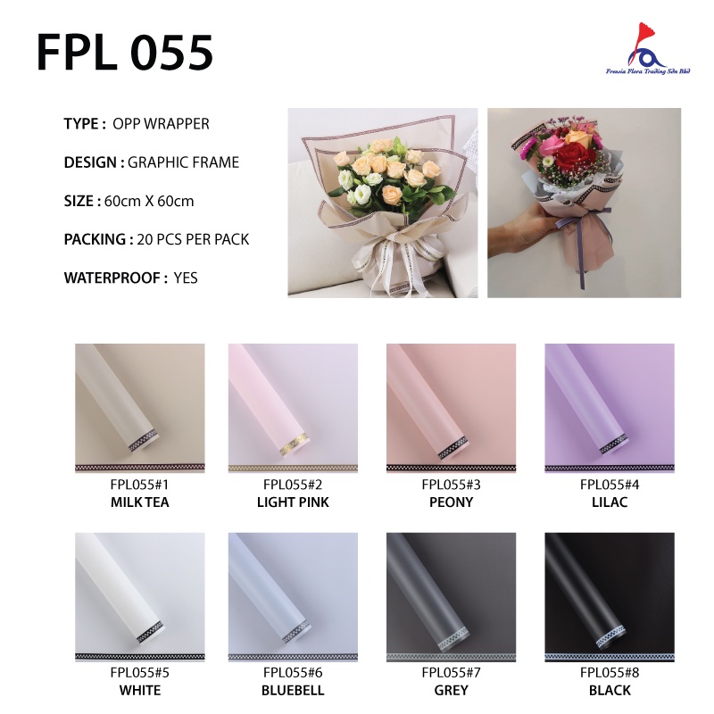 กระดาษห่อดอกไม้ * กรอบกราฟฟิค OPP Wrapper - FPL055 | Shopee Thailand