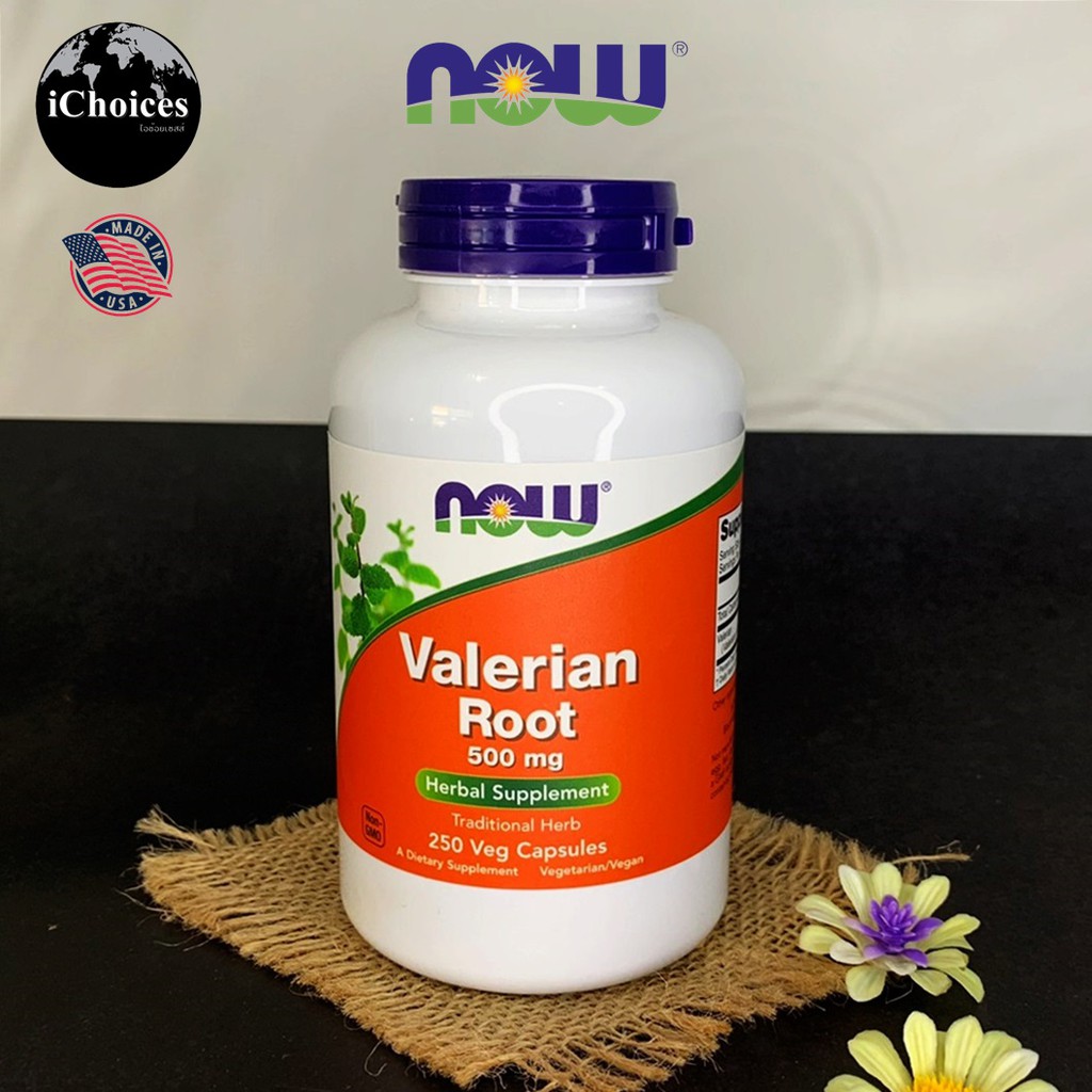 วาเลอเรี่ยน Now Foods® Valerian Root 500 mg 250 Veg Capsules | Shopee ...