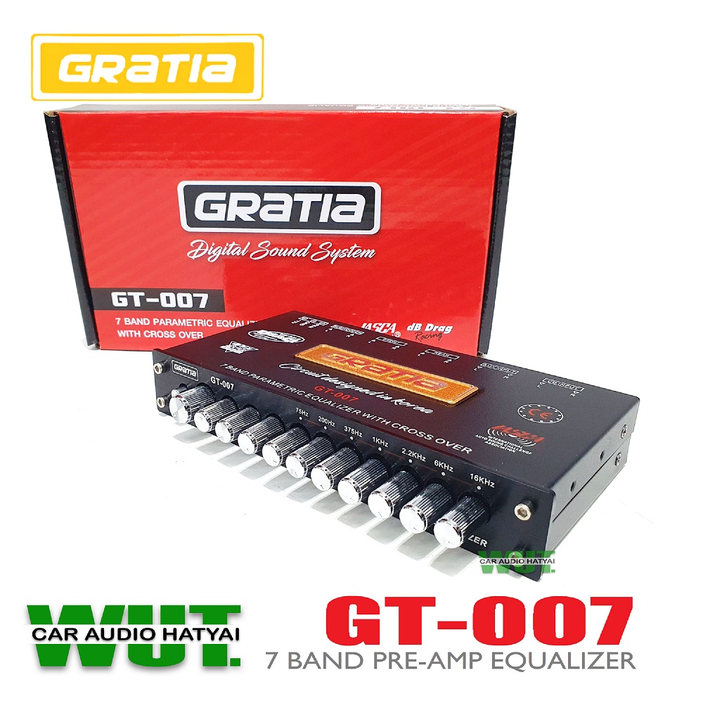 GRATIA Preamp เครื่องเสียงรถยนต์ ปรีแอมป์ ปรี7แบน 7Band ซับรวม GRATIA รุ่น GT-007 | Shopee Thailand