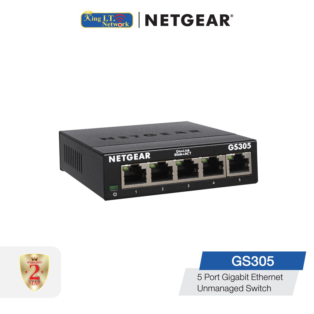 NETGEAR (GS305) 5-Port Gigabit Ethernet Unmanaged Switch - Desktop ...