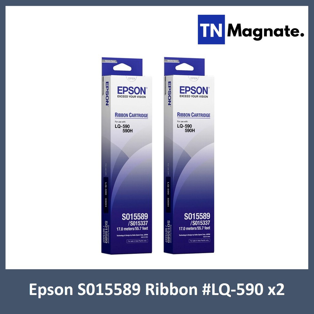 [ตลับผ้าหมึก] Epson S015589 Ribbon #LQ-590 x2♖ | Shopee Thailand