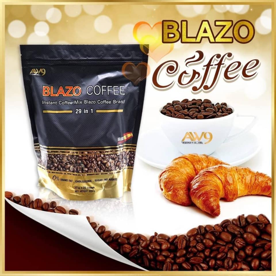 BLAZO COFFEE เซต 1 ห่อ ตราเบลโซ่คอฟฟี่ ผลิตจากเมล็ดกาแฟ สายพันธุ์ อะราบีก้า เกรดพรีเมี่ยม(1ห่อ ...