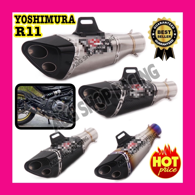 ปลายท่อYoshimura R11ทรงชอตตี้ ท่อแต่ง ท่อ ปลายท่อ(คอ2นิ้ว) | Shopee ...