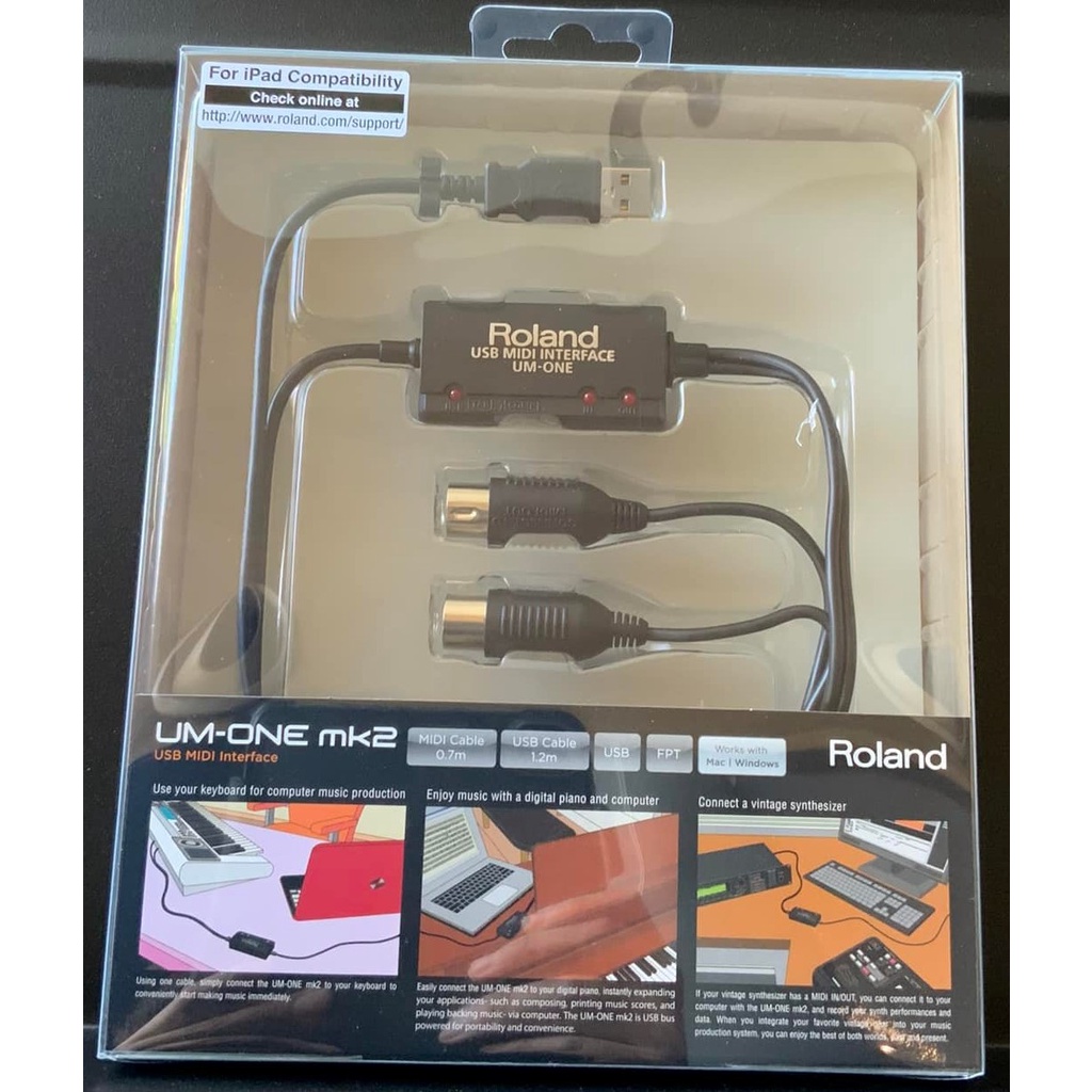 สายแปลง MIDI เป็น USB Roland UM-ONE mk2 ของแท้จากตัวแทนจำหน่ายในประเทศ ...