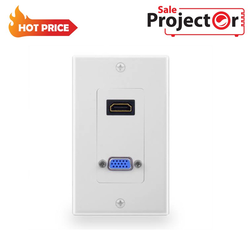 Socket Outlet HDMI+VGA หน้ากากรับปลีีก HDMI+VGA | Shopee Thailand